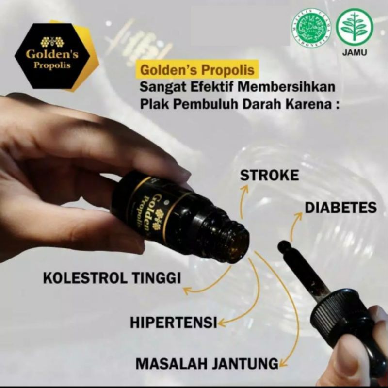 Jual GOLDEN'S PROPOLIS NON WAX (STROKE,VERTIGO, SEMBELIT, DEMAM, OBAT ...