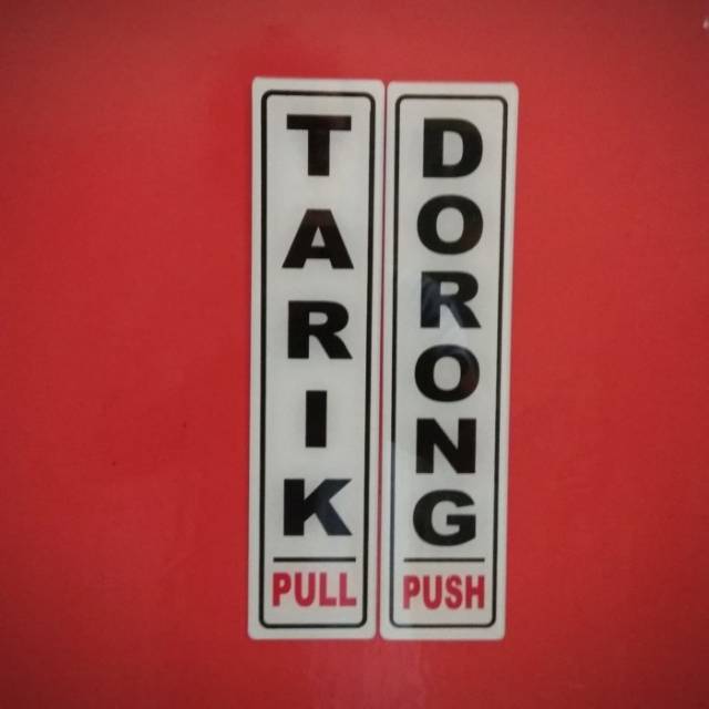 Jual Sign "Tarik & Dorong" Sign label Acrylic, Harga untuk Sepasang ...