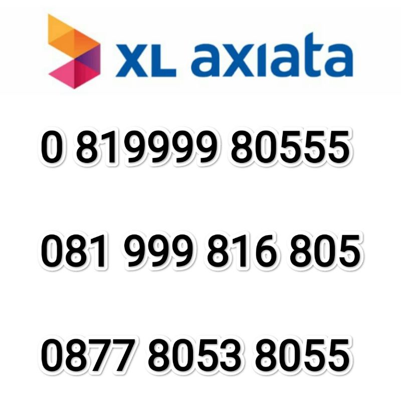 Jual Kartu Perdana Nomor Cantik Kartu XL Prabayar Axiata Prepaid Simcard BOSS series 805 8055 ...