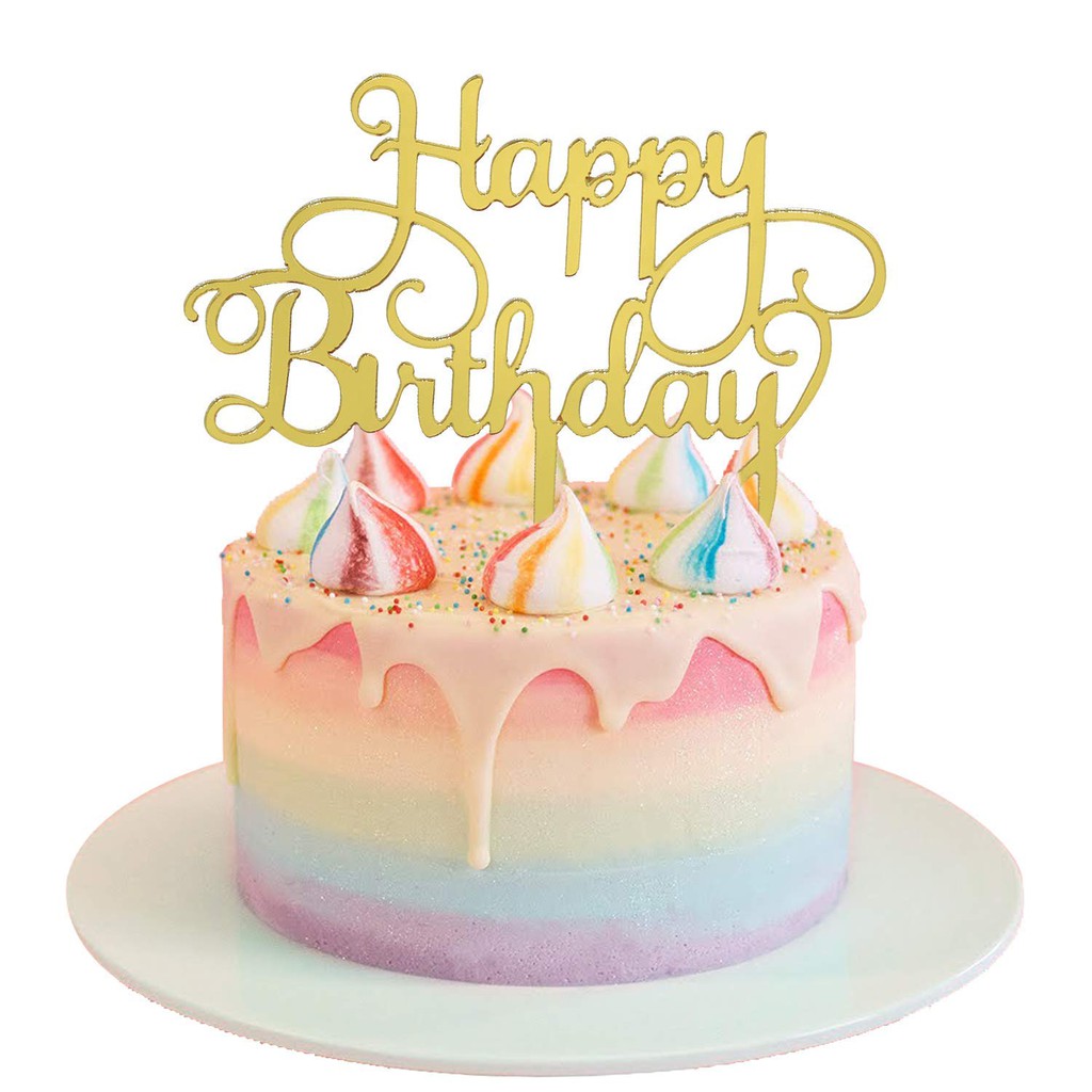 Jual Topper Happy Birthday Akrilik Murah /Topper HBD/Topper Akrilik ...