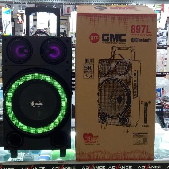 Jual SPEAKER GMC 897L | 1 MIC WIRELESS | Shopee Indonesia
