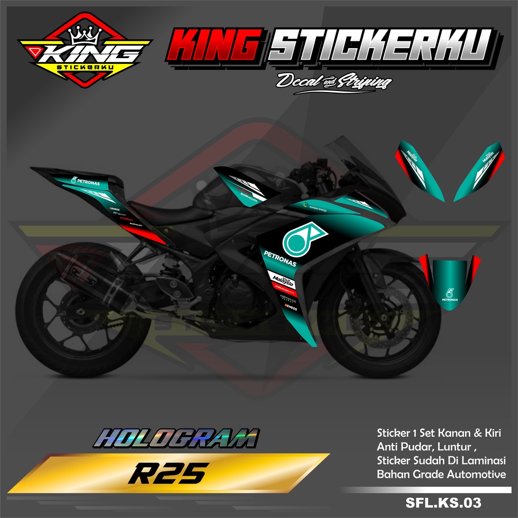 Jual Stiker Sticker Yamaha R25 - Decal Stiker Striping Yamaha R25 ...