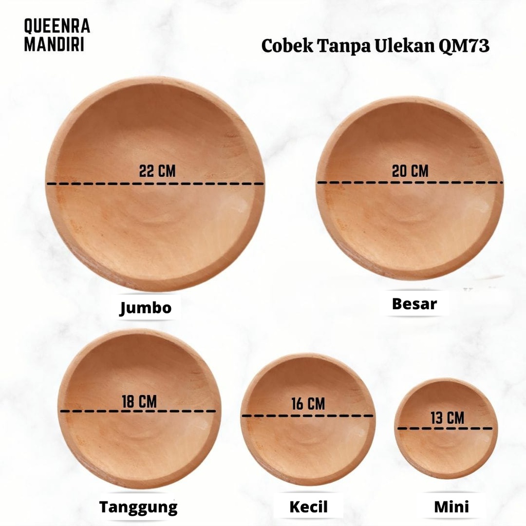 Jual COD Cobek Coet Kayu Tanggung Tanpa Ulekan Cobek Bakar Sambel ...