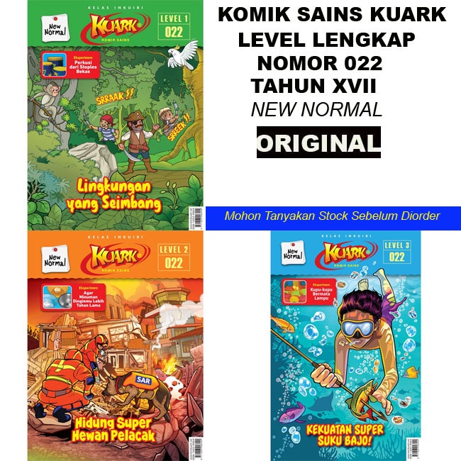 Jual KOMIK SAINS KUARK LEVEL LENGKAP NOMOR 022 TAHUN XVII - NEW NORMAL - Materi Olimpiade Sains ...