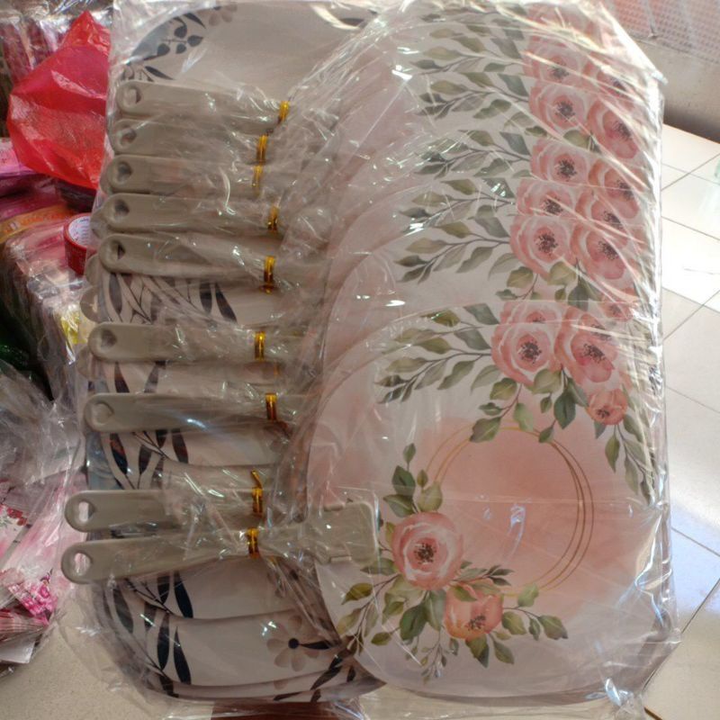 Jual ( isi 50pcs ) kipas bunga shabby kemasan plastik | Shopee Indonesia
