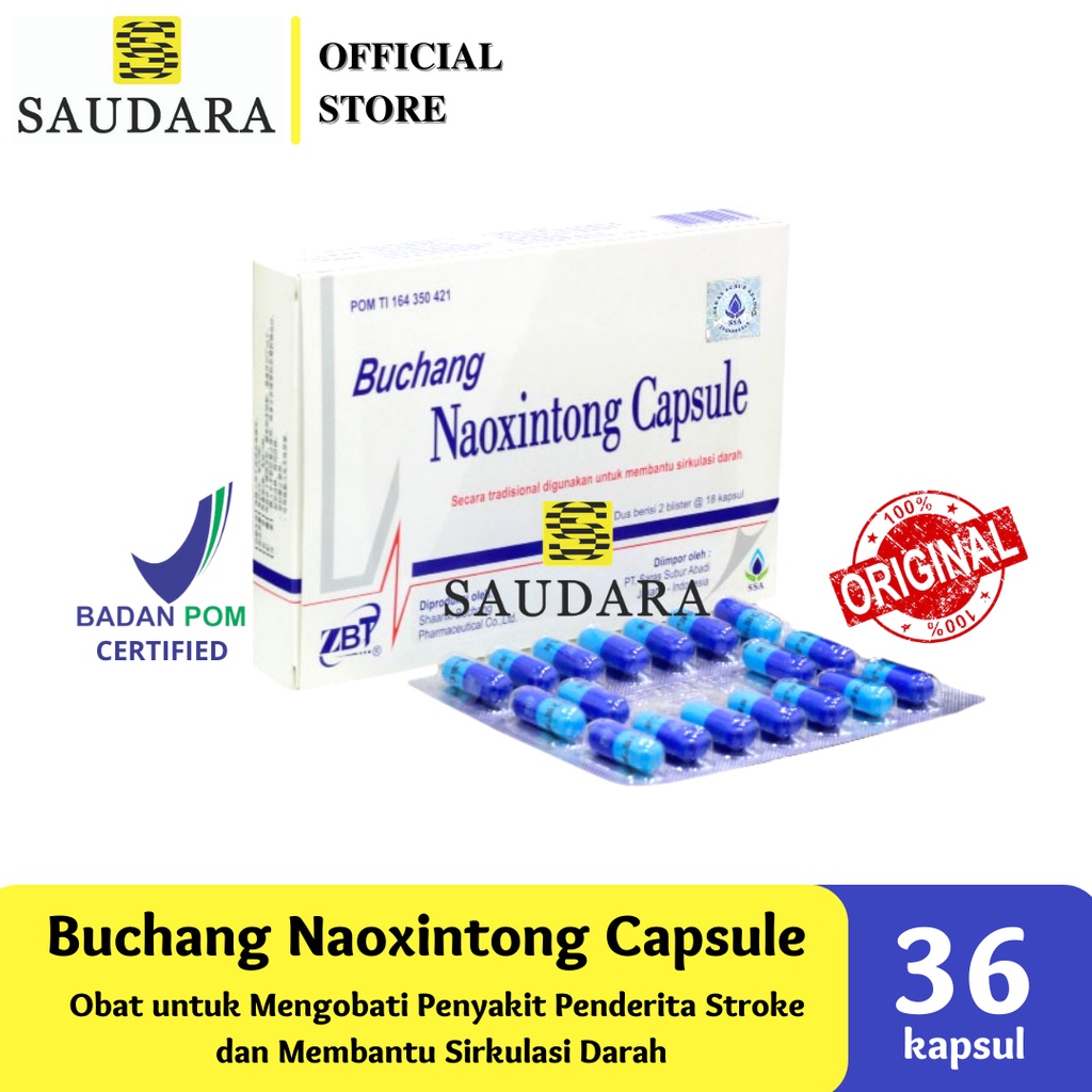 Jual Buchang Naoxintong Capsule (36 Kapsul), (252 Kapsul) | Shopee ...