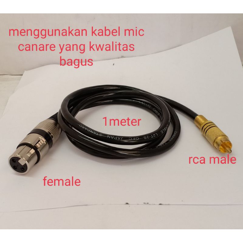 Jual KABEL JACK CANON FEMALE TO RCA MALE 1 METER | Shopee Indonesia