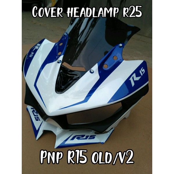Jual Headlamp + Winglet Yamaha R15 V1/V2 Model Yamaha R25 | Shopee ...