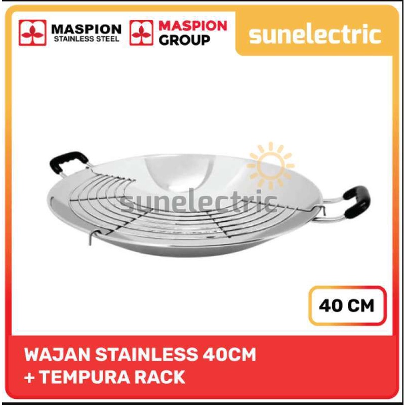 Jual Maspion SS Panci Wajan Penggorengan Kilap Stainless Steel 40 cm ...