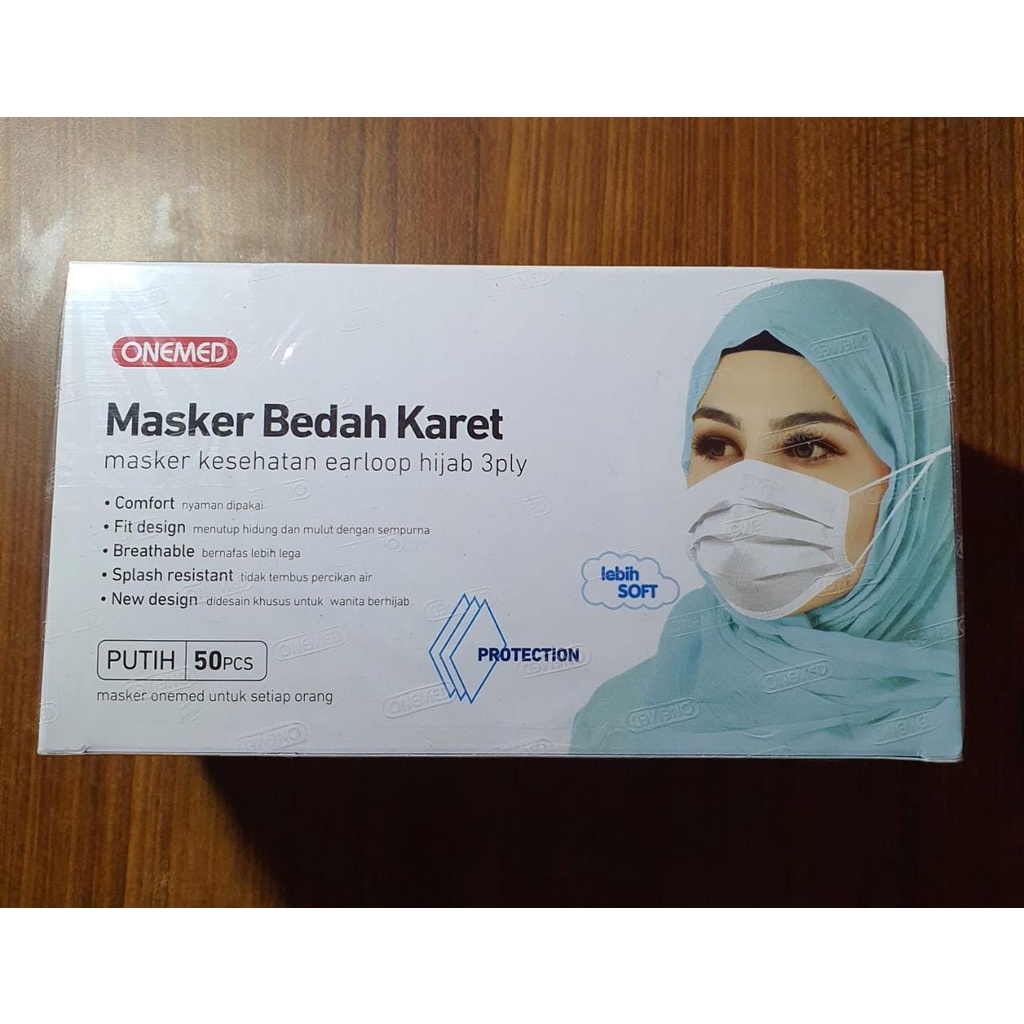 Jual MASKER ONEMED MEDIS 3 PLY HIJAU HEADLOOP JILBAB HIJAB ORIGINAL ...