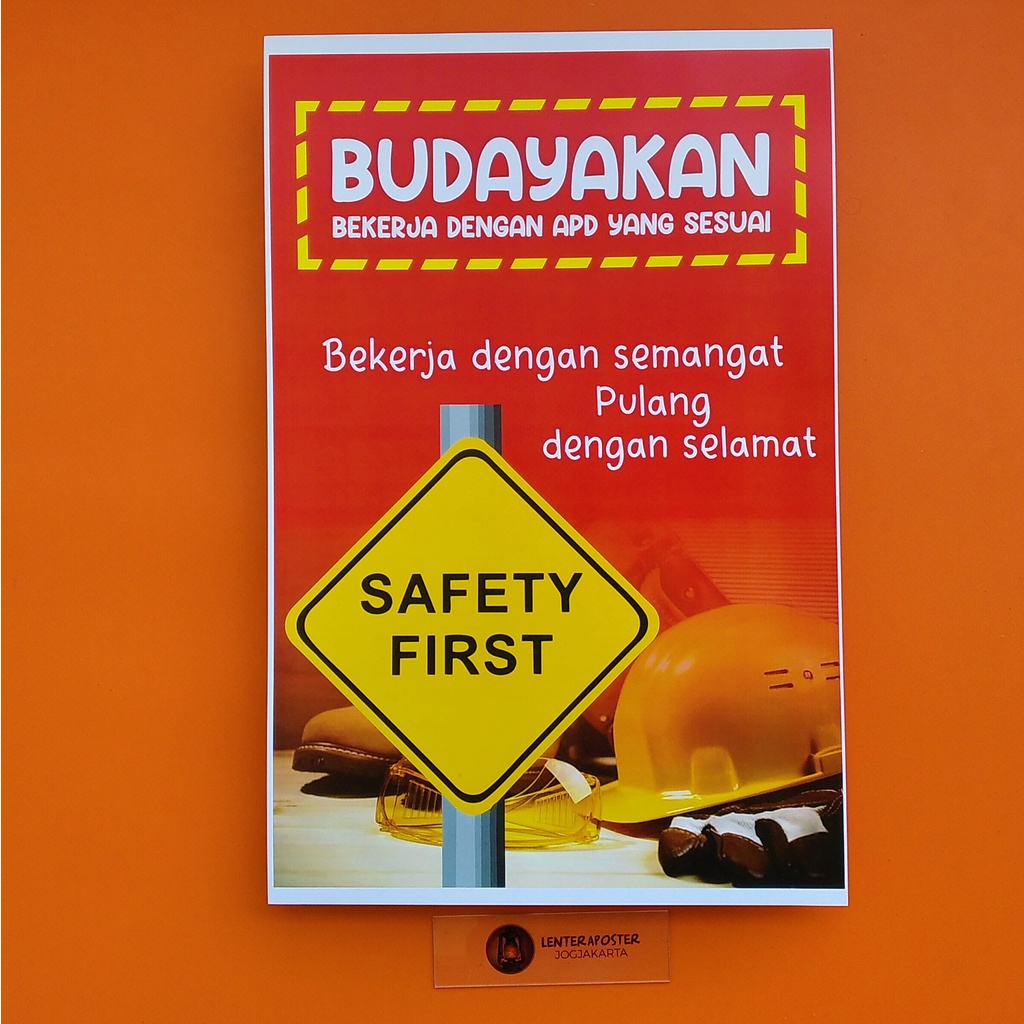 Jual Poster Budayakan Kerja dengan APD yang sesuai - Poster K3 - Poster ...