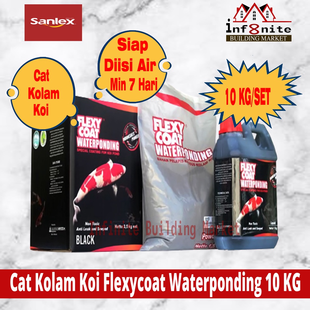 Jual Cat Kolam Koi Flexycoat Waterponding Flexy Coat Waterponding 10 KG ...