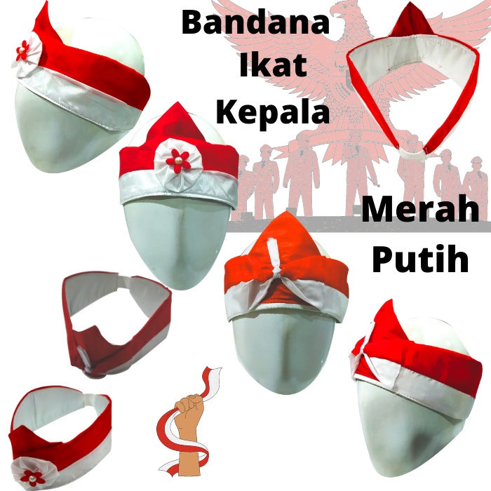 Jual Ikat Kepala Blangkon Udeng Bandana Pita Merah Putih Scraf Head ...