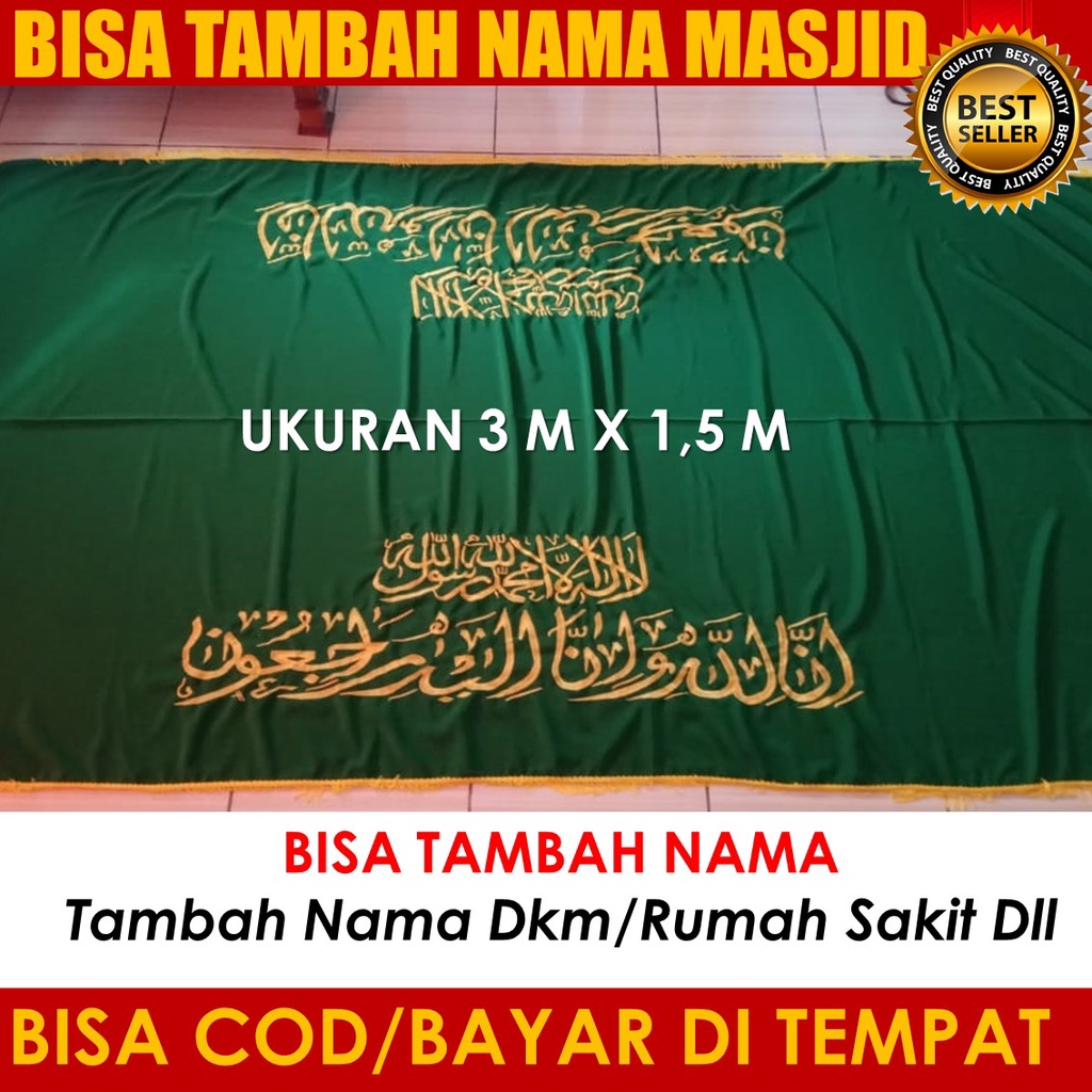 Jual KAIN TUTUP PENUTUP KERANDA (DISKON) Bahan Manchester Hijau Muda ...