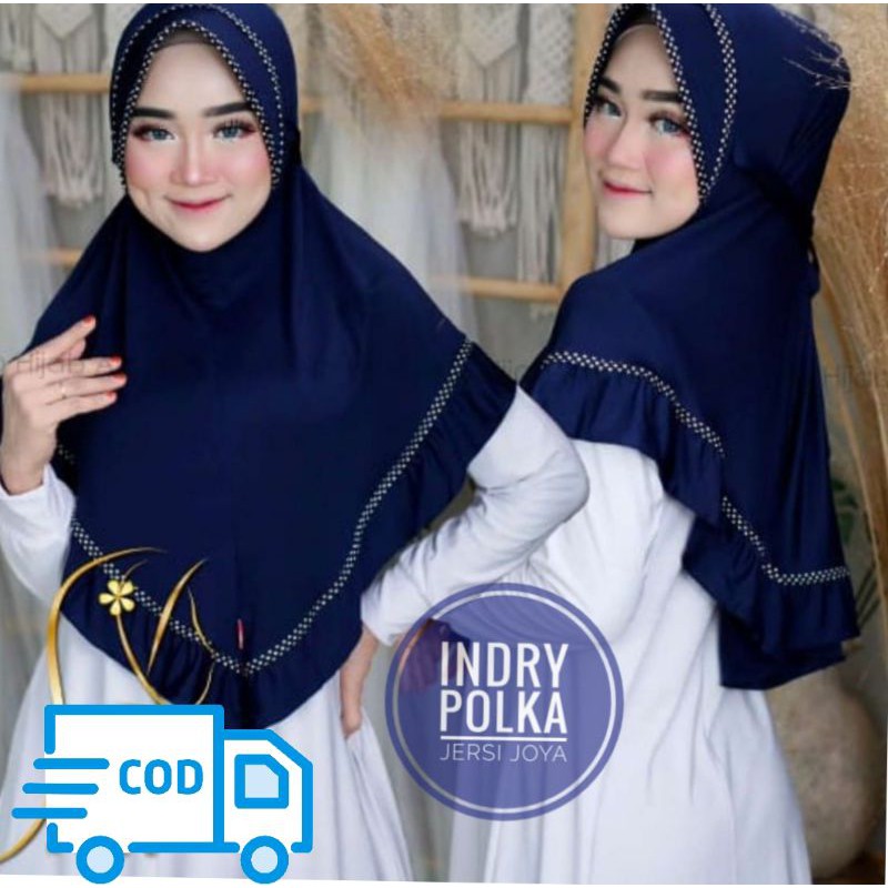Jual kerudung indri polka hijab terbaru di 2021 jilbab murah ...