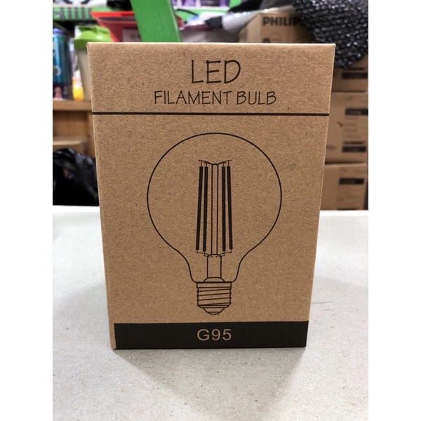 Jual lampu Filament led Bulb G95 4watt kuning | Shopee Indonesia