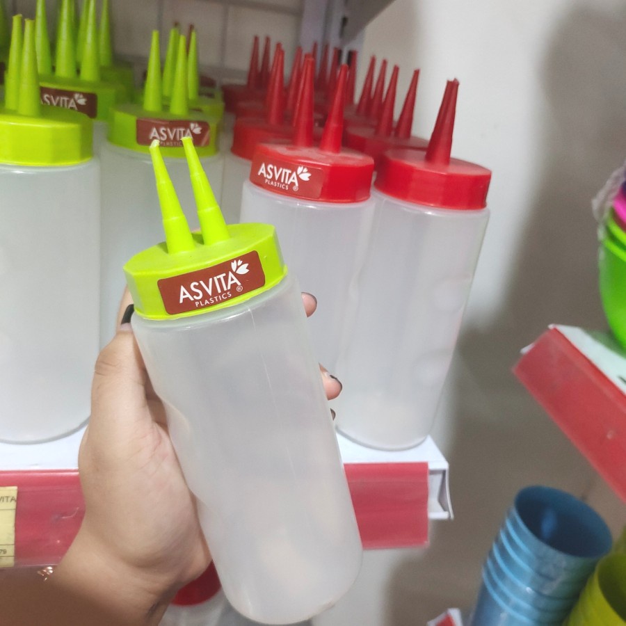 Jual Botol mayo 2 lubang 350 ml asvita tahan bocor | Shopee Indonesia