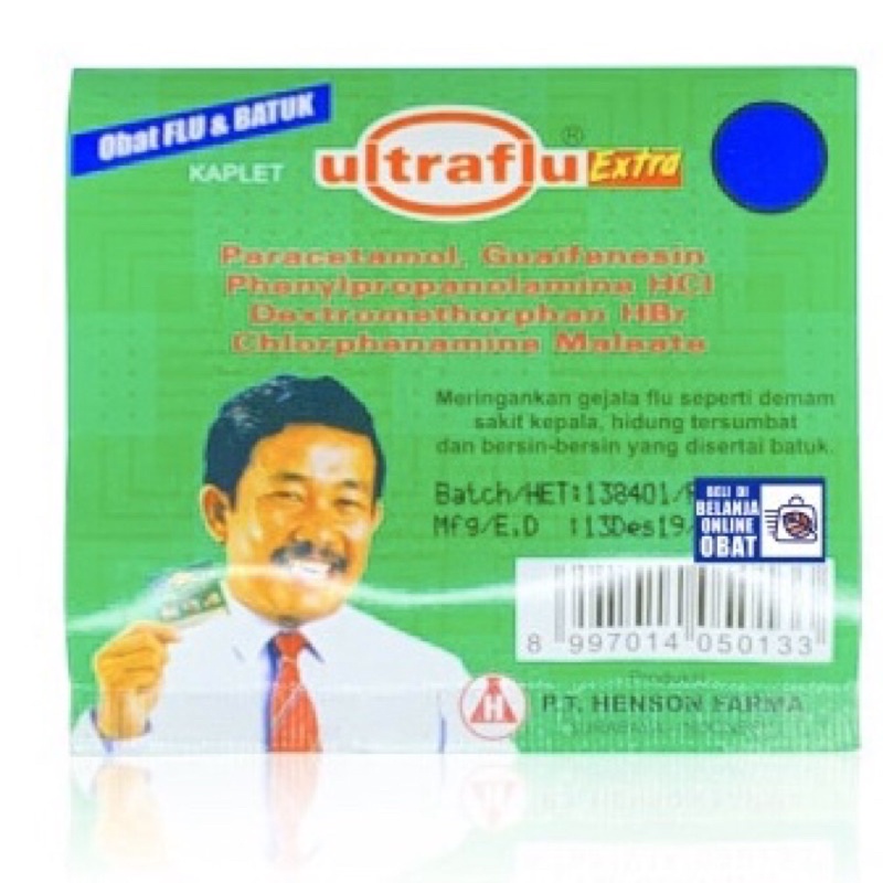 Jual ULTRAFLU FLU & BATUK 4 TABLET (HIJAU) | Shopee Indonesia