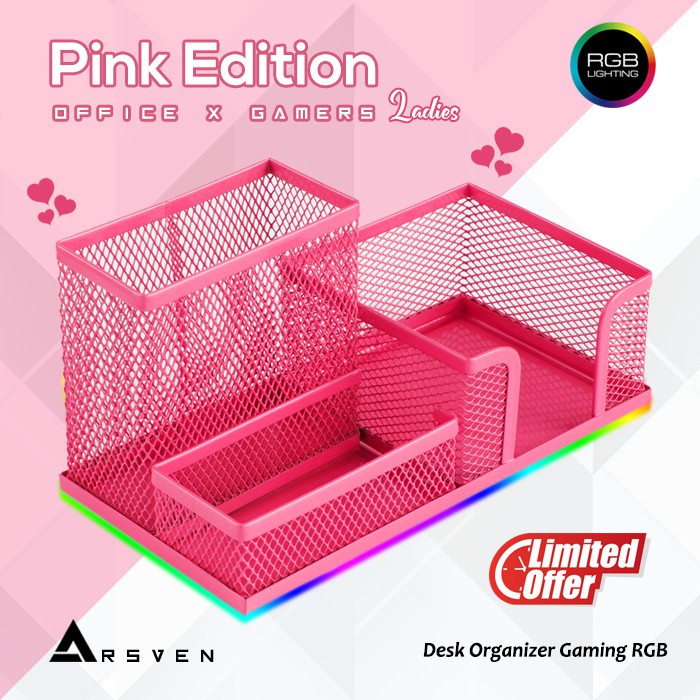 Jual Desk Set Gaming Organizer Kit RGB/Alat Tulis Desk Stationary DIY ...