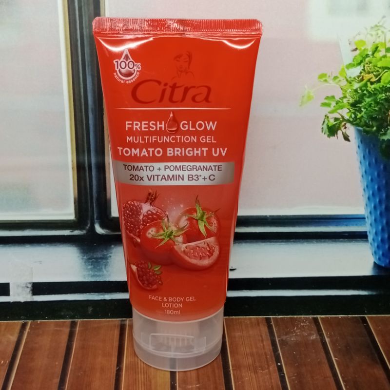 Jual Citra Fresh Glow Multifunction Gel Tomato Bright UV 180Ml | Shopee ...