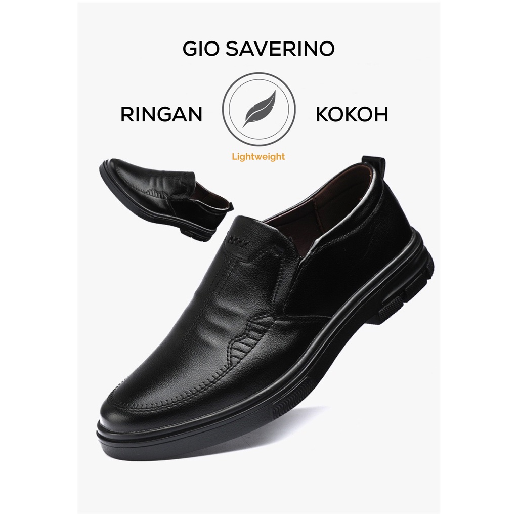 Jual Gio Saverino Sepatu Pantofel Pria Sepatu Kerja Laki Laki Louis | Shopee Indonesia