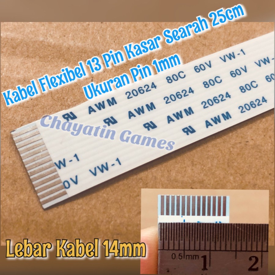 Jual Kabel Flexibel 12 - 13 Pin Kasar Searah Panjang 25cm - Ukuran Pin ...