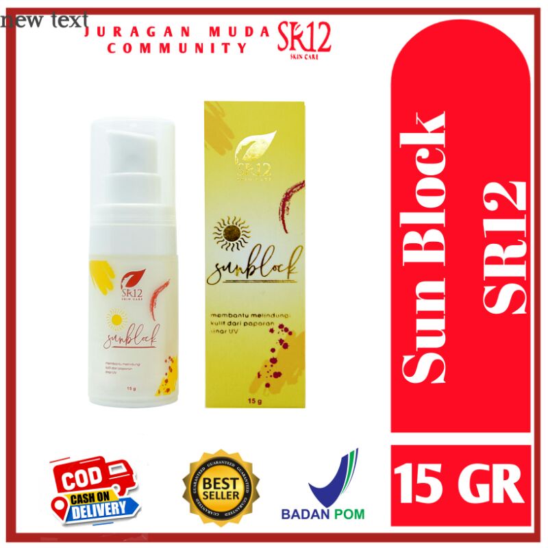 Jual SUNBLOCK SR12 / CREAM PENANGKAL SINAR MATAHARI/ SUNCARE/ SUNCREAM ...