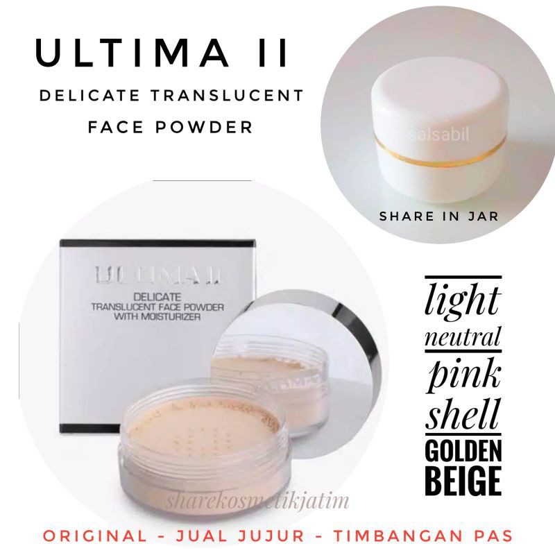 Jual (Share in Jar) Bedak Tabur Ultima II Delicate Translucent Face ...