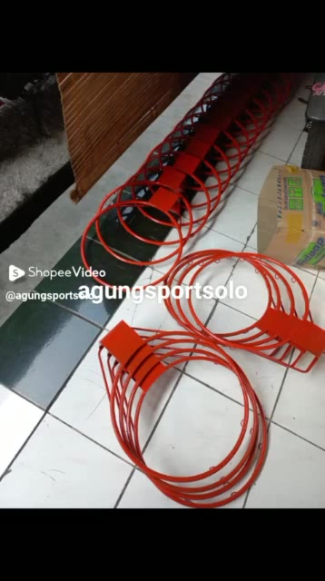 Jual AG SPORT Ring Basket Single Bahan Besi Beton + Baut Dan Jaring ...