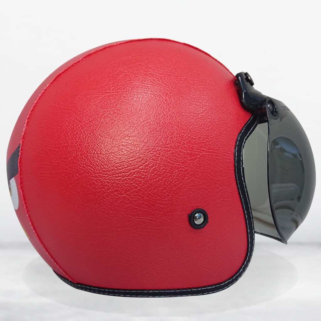 Jual Helm Bogo Retro Kulit SNI Angry Bird Merah Murah Ukuran Dewasa ...