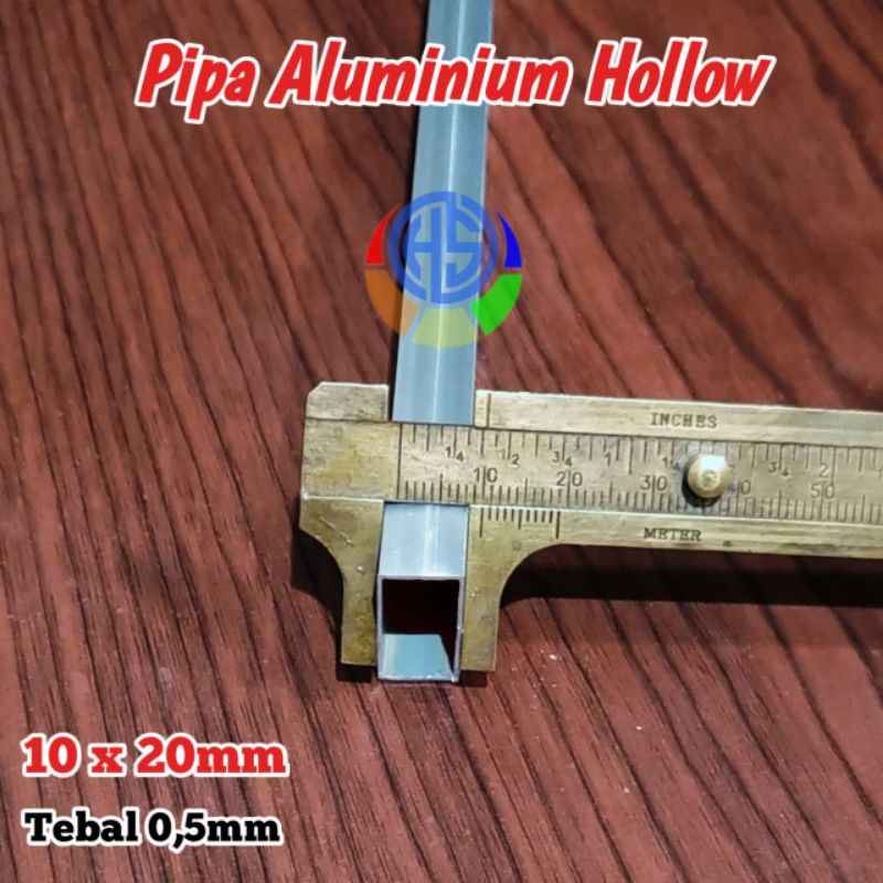 Jual Pipa Aluminium Hollow Persegi kotak 10 x 20mm | 11 x 23mm | 22 x ...
