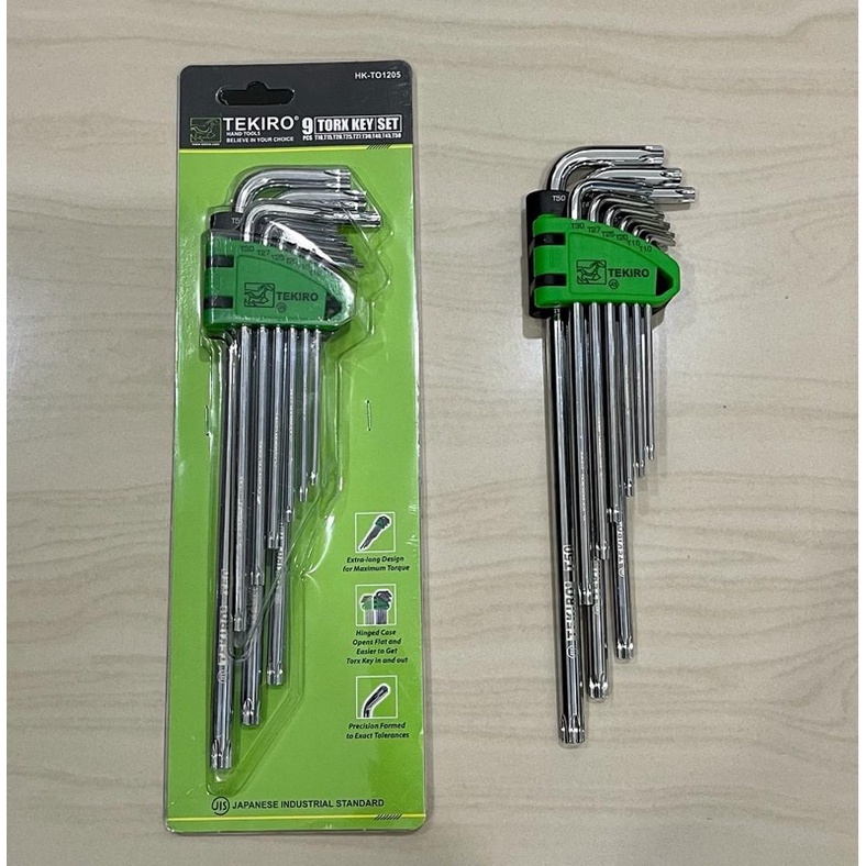 Jual Kunci L set tekiro Bintang Bunga STAR 9pis kunci L tekiro asli original 9pcs torx key long ...