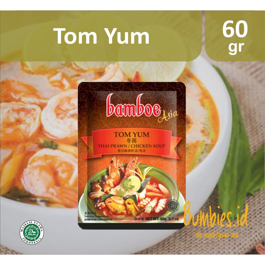 Jual Bumbu Bamboe Asia Tom Yum | Spice Mix for Thai Prawn / Chicken ...