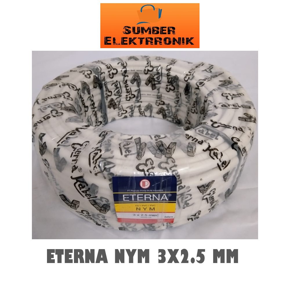 Jual Kabel Listrik Eterna 3x2,5 mm KAWAT Tembaga Murni 50 Meter Full | Shopee Indonesia