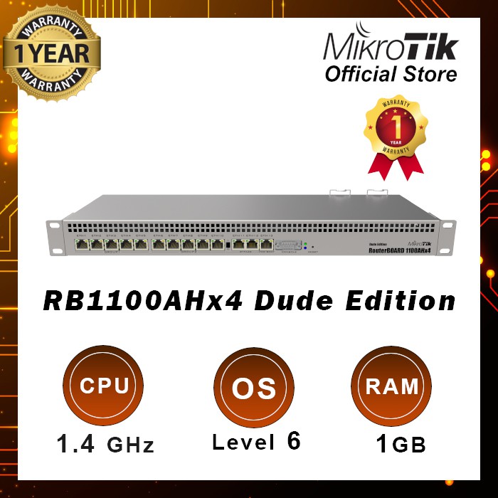Jual MikroTik RB 1100 AHx4 Dude Edition ( RB1100Dx4 ) 1 unit | Shopee ...