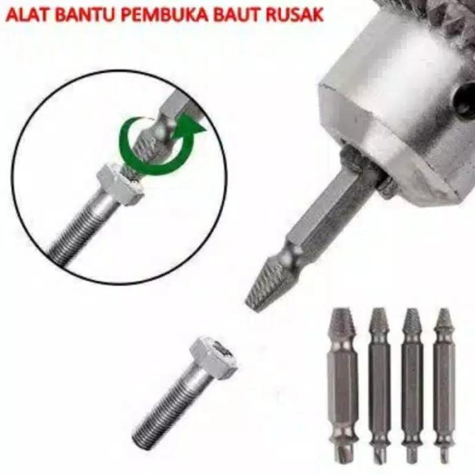 Jual Alat Pembuka Baut Rusak Screw Extractor Broken Striped Screw ...