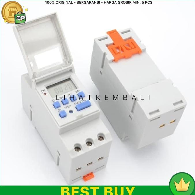 Jual Timer Listrik Bisa Program 32 ON/OFF 7 Hari Model MCB Relay Switch ...