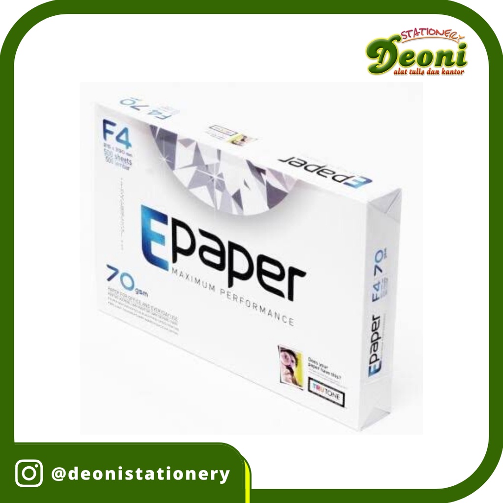 Jual Kertas HVS EPAPER F4 70gr (isi 500 lembar) | Shopee Indonesia