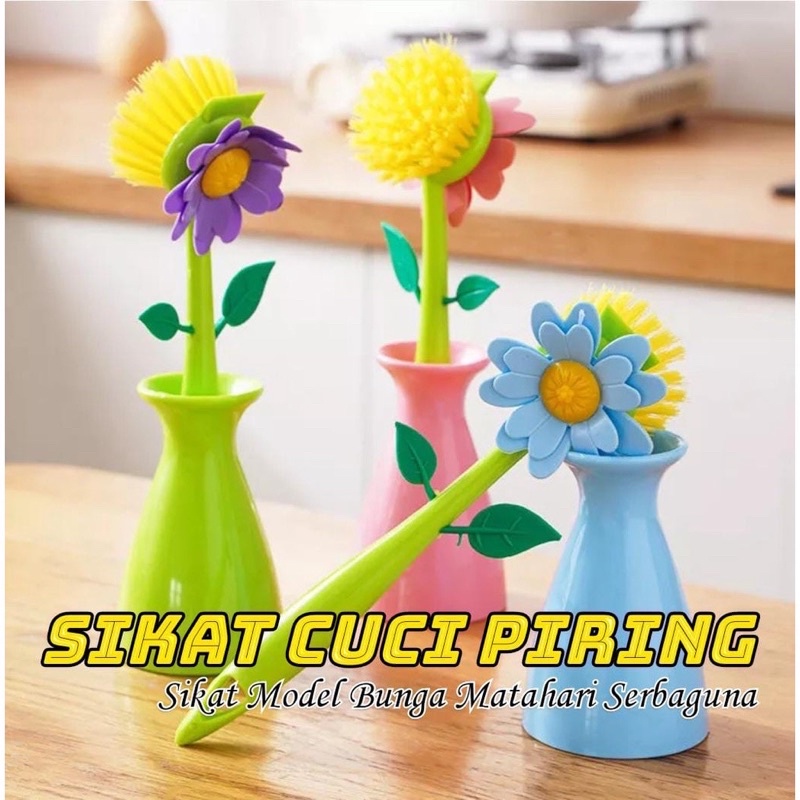 Jual SIKAT CUCI PANCI SERBAGUNA BENTUK TANGKAI BUNGA | Shopee Indonesia
