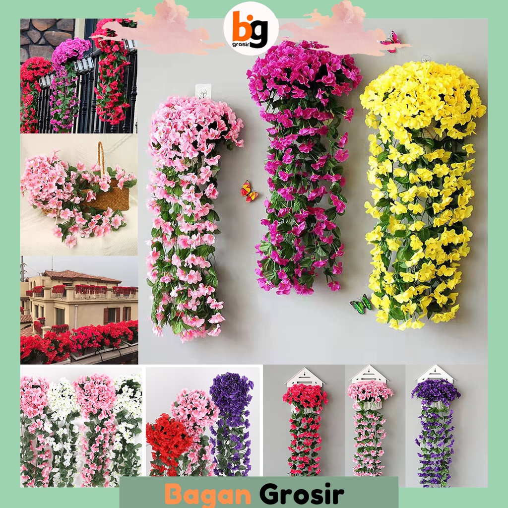 Jual BG Bunga Sakura Juntai 80CM Plastik Sulur Rambat Dekorasi Ruang ...