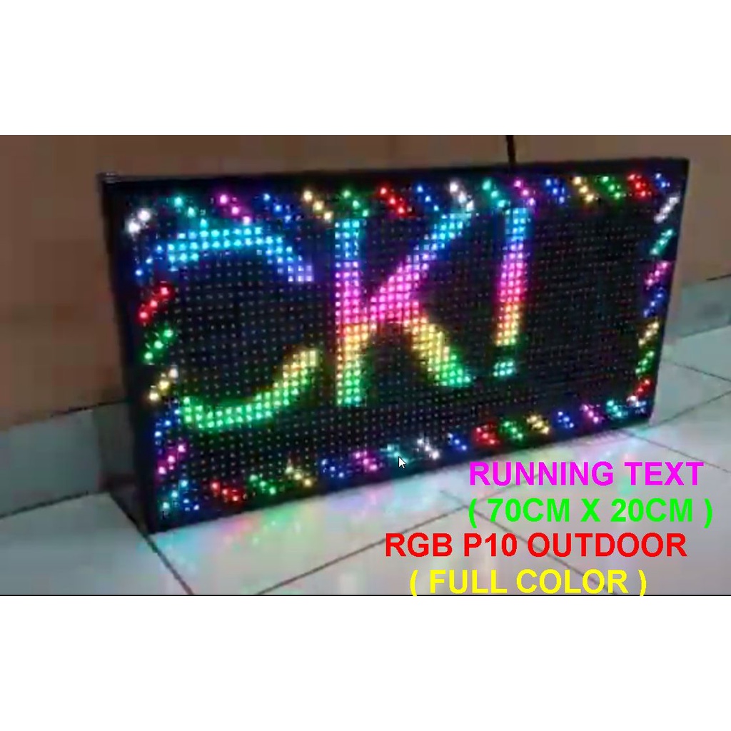 Jual LED Running Text RGB 70cm x 40cm Wifi Outdoor full color | Shopee ...