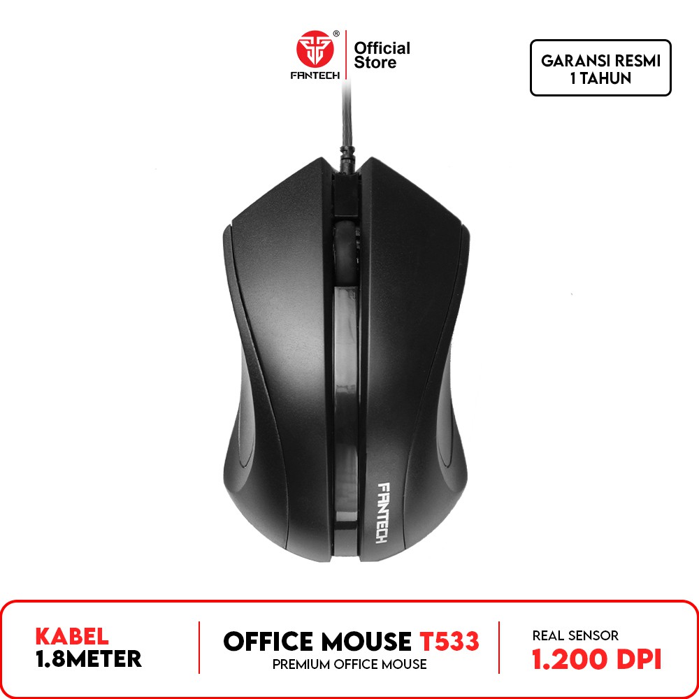 Jual [100% ORI] Fantech Mouse Office Premium Wired T533 | Shopee Indonesia