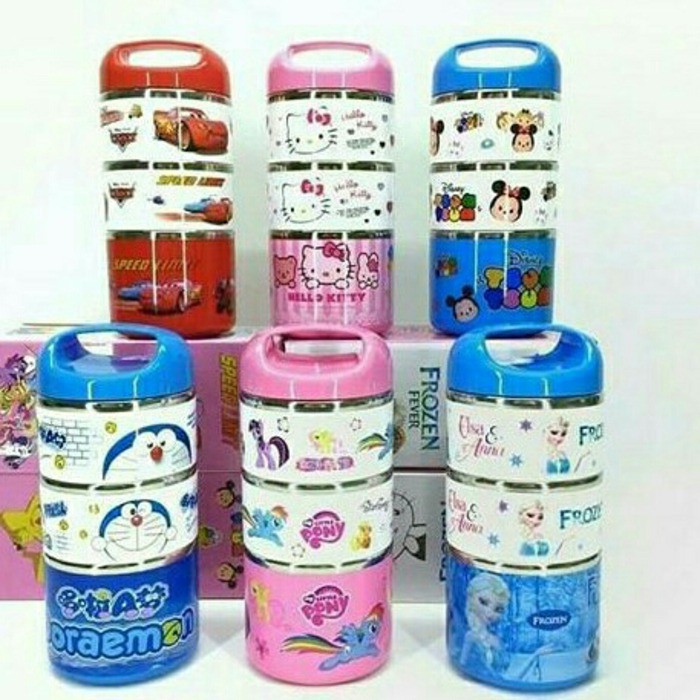 Jual Promo RANTANG KARAKTER 3 SUSUN -LUNCH BOX RANTANG KARAKTER 3 SUSUN ...