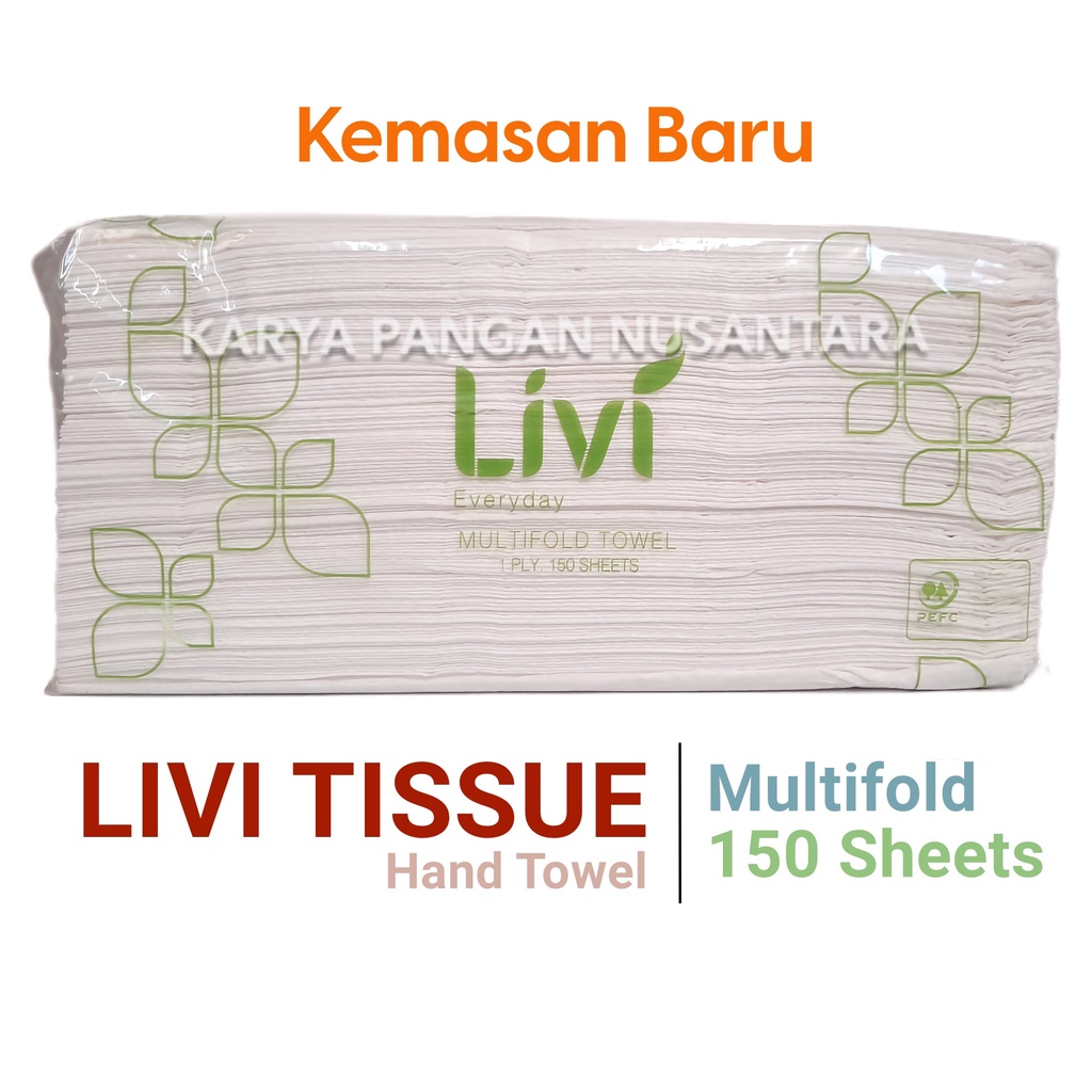 Jual LIVI TISSUE SMART HAND TOWEL 150S MULTIFOLD TISU LIVI TISU ...