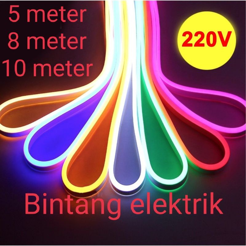 Jual lampu selang Neon Flex 10 meter + soket Neon Flex | Shopee Indonesia