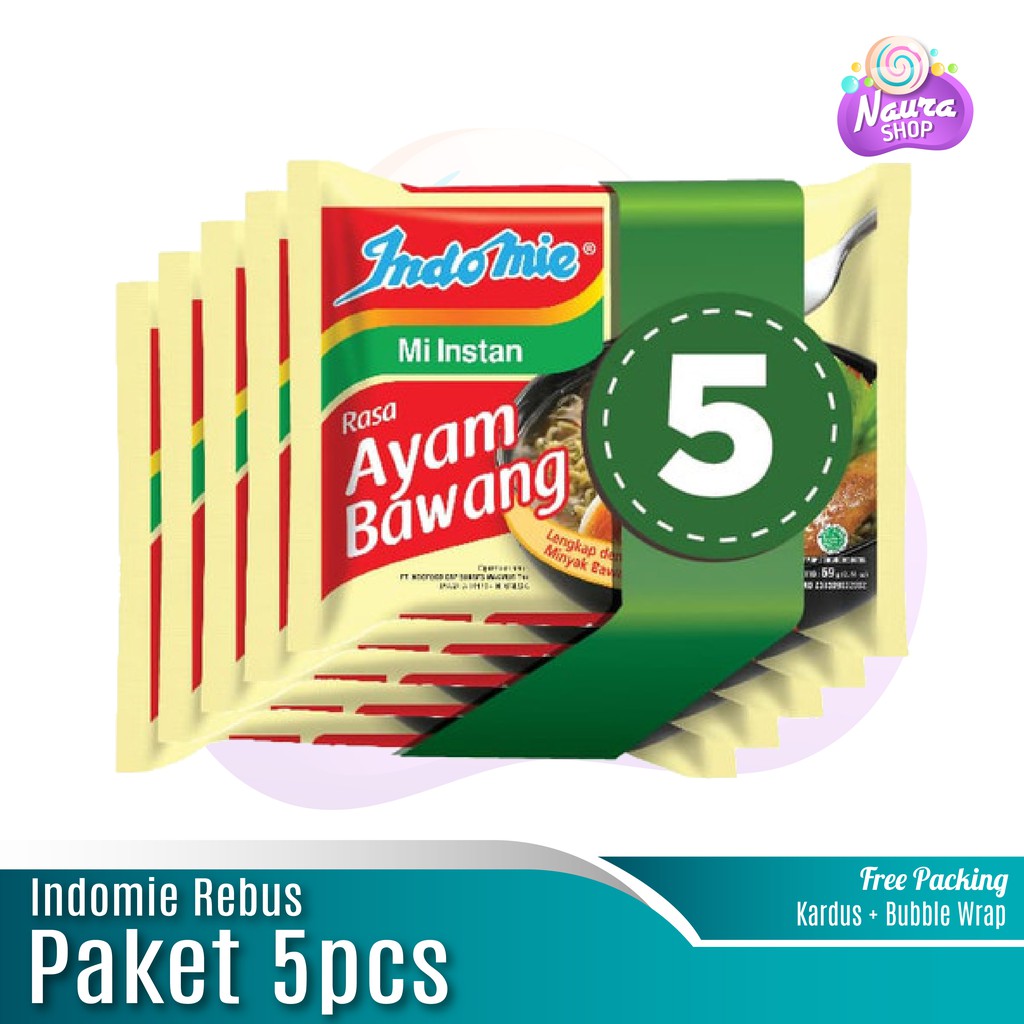 Jual Indomie Goreng dan Rebus Ayam Bawang Paket 5 Pcs | Shopee Indonesia