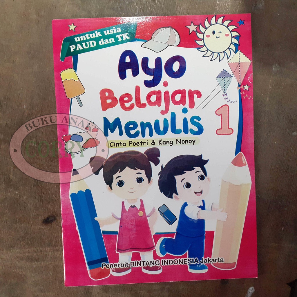 Jual Buku Belajar Anak Menulis Huruf Gambar TK SD Seri 1 2 Edukasi ...