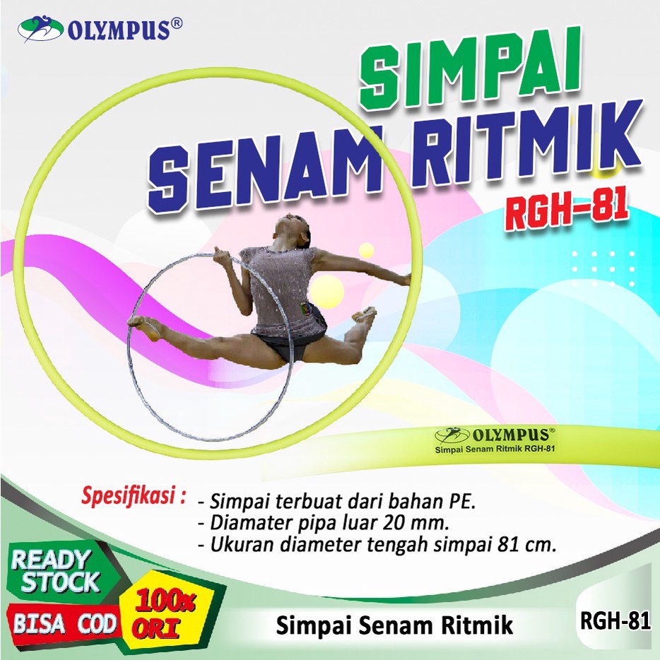 Jual Simpai Berirama Senam Ritmik Olympus RGH81 kuning | Shopee Indonesia