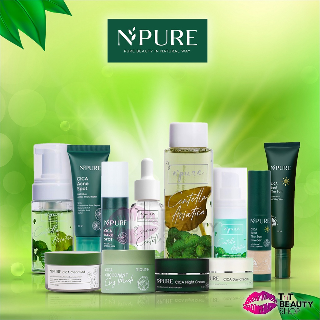 Jual NPURE Cica Face Wash - Face Toner - Essence - Primer Serum - Day ...