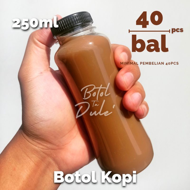 Jual Botol Kopi 250ml / Botol Plastik 250ml / Botol 250ml / Botol Kopi ...